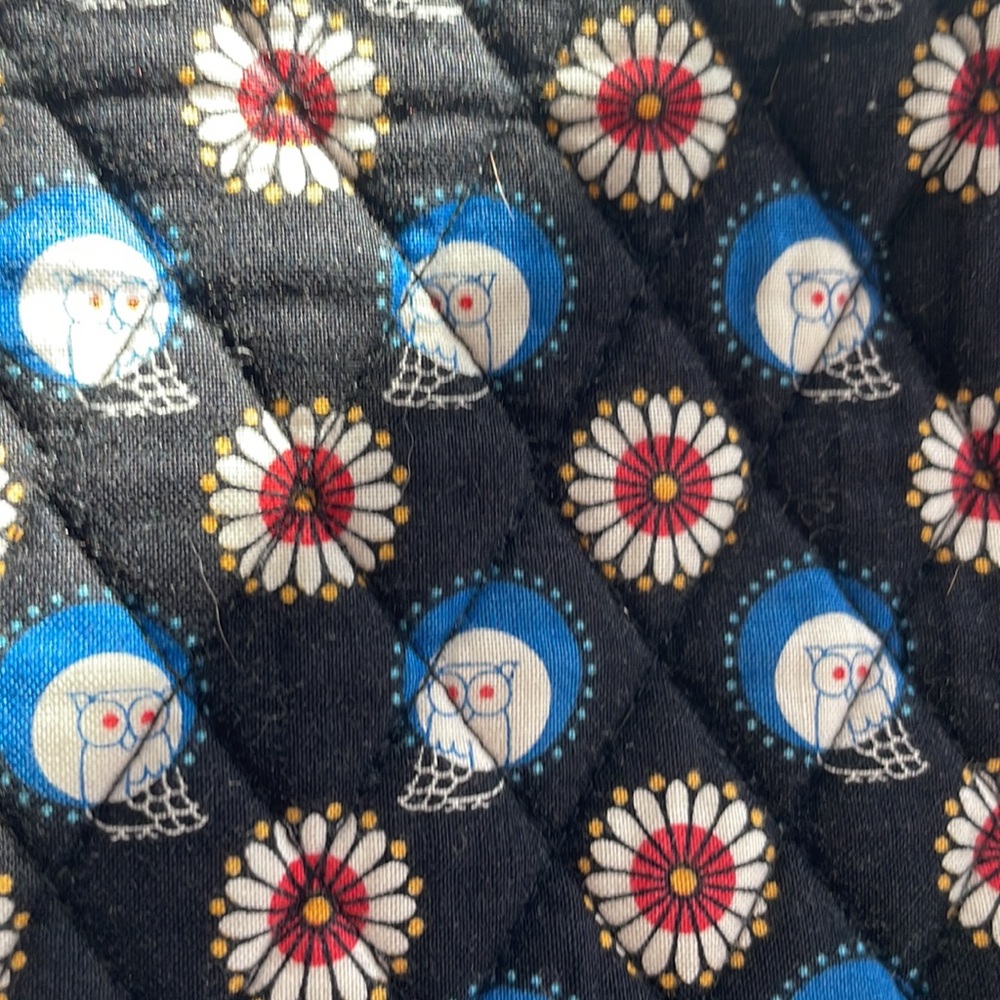 Vera Bradley Messenger Bag Black Night Owl - Gem
